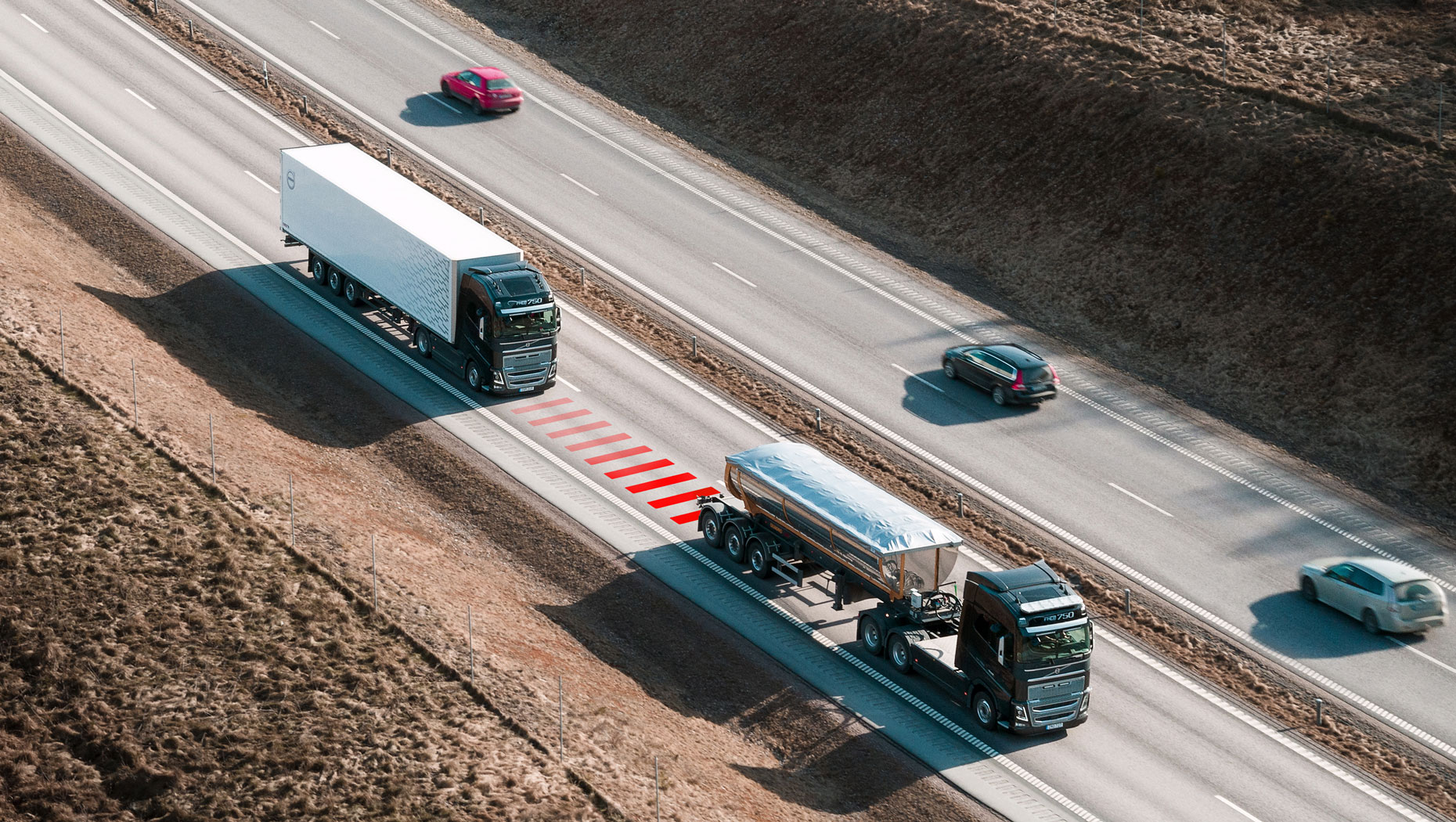 Distance Alert function helps truck drivers to mind the gap